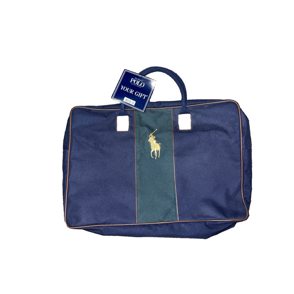 Polo Ralph Lauren | Bags | Polo Ralph Lauren Fragrances Big Pony Duffel Bag Blue Green Weekender ...